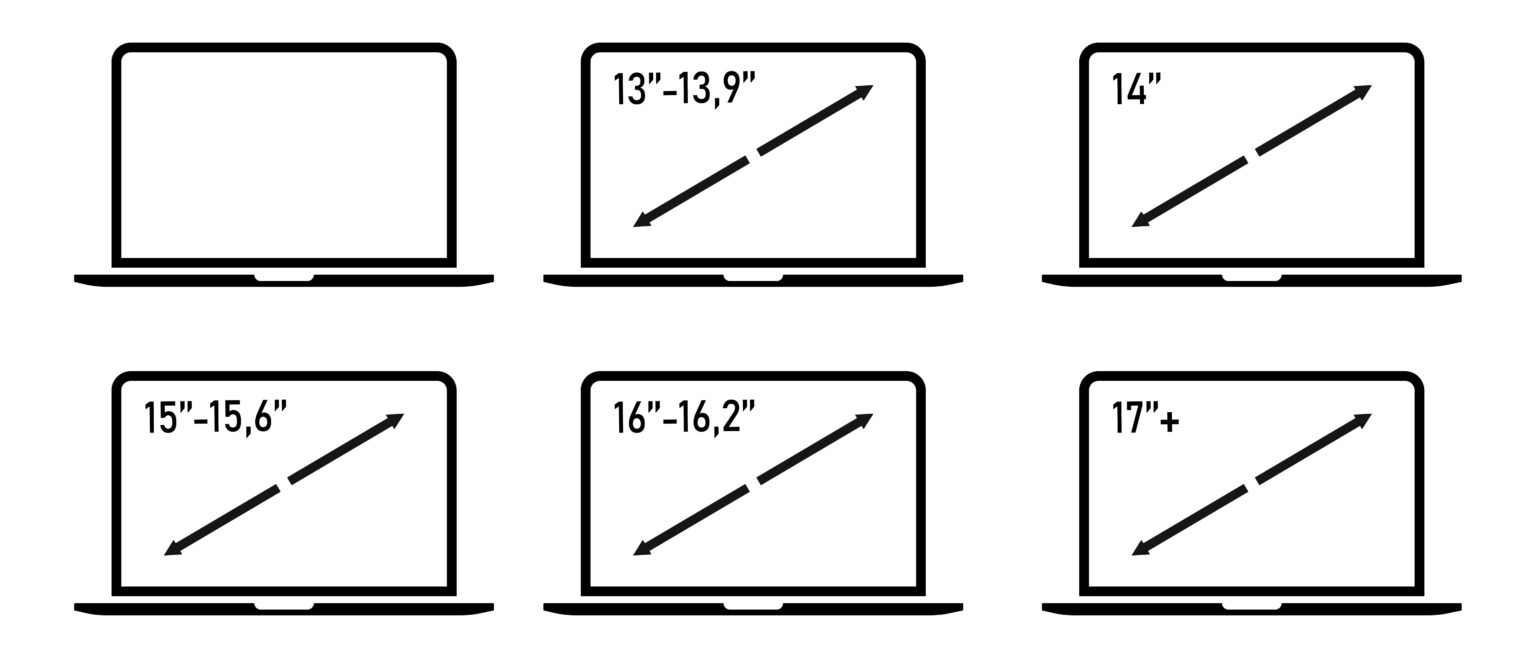 Laptop méretek & laptop kijelző méret: cm / col (TÁBLÁZAT)